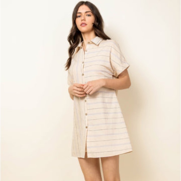 THML | Dresses | Nwt Thml Button Up Dress M | Poshmark